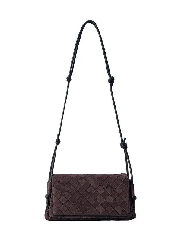 Bottega Veneta Notturno Flap Pouch Bag - Brown