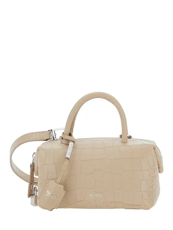 Max Mara Small Croc-embossed Leather Holdall Handbag - Multicolor