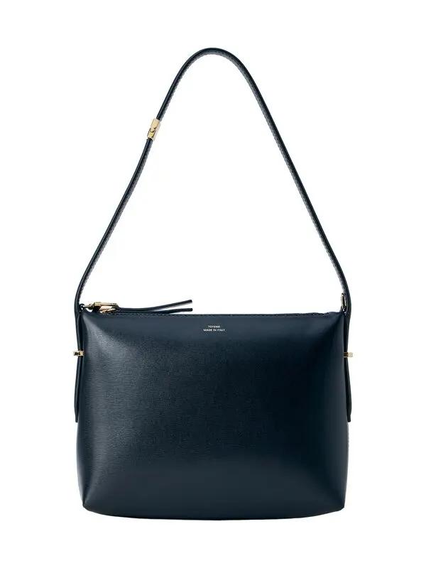 TOTEME Bevel Leather Wristlet Handbag - Black