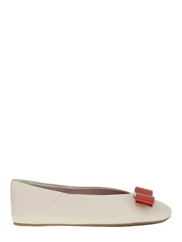 FERRAGAMO Vara Bow Ballerinas - White