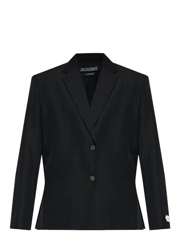 Jacquemus Single-breasted Blazer With Button Detail - Black