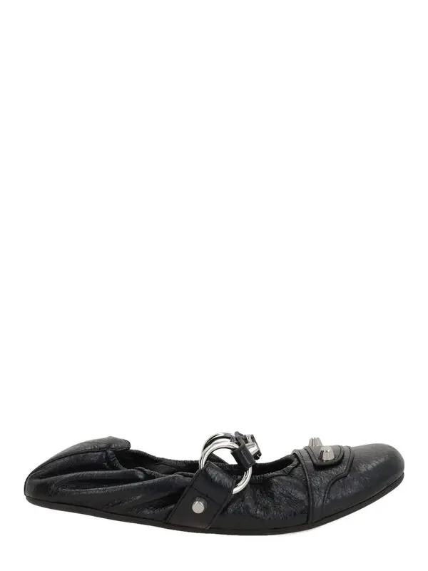 Balenciaga Leather Ballet Flats - Black