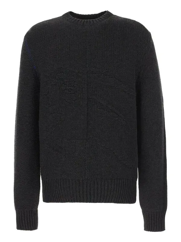 Burberry Textured Crew Neck Pullover - Multicolor