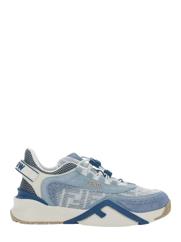 Fendi Flow Sneakers With Embossed Logo - Multicolor