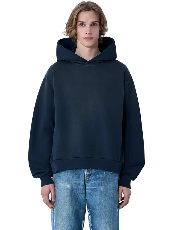 Acne Studios Logo Hooded Sweatshirt - Blue