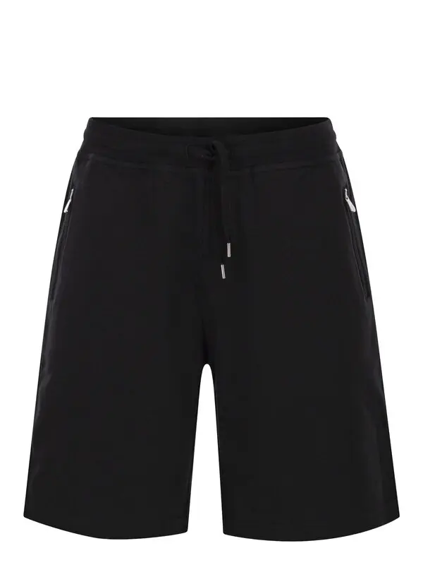 Brunello Cucinelli Techno Cotton Fleece Bermuda Shorts - Black