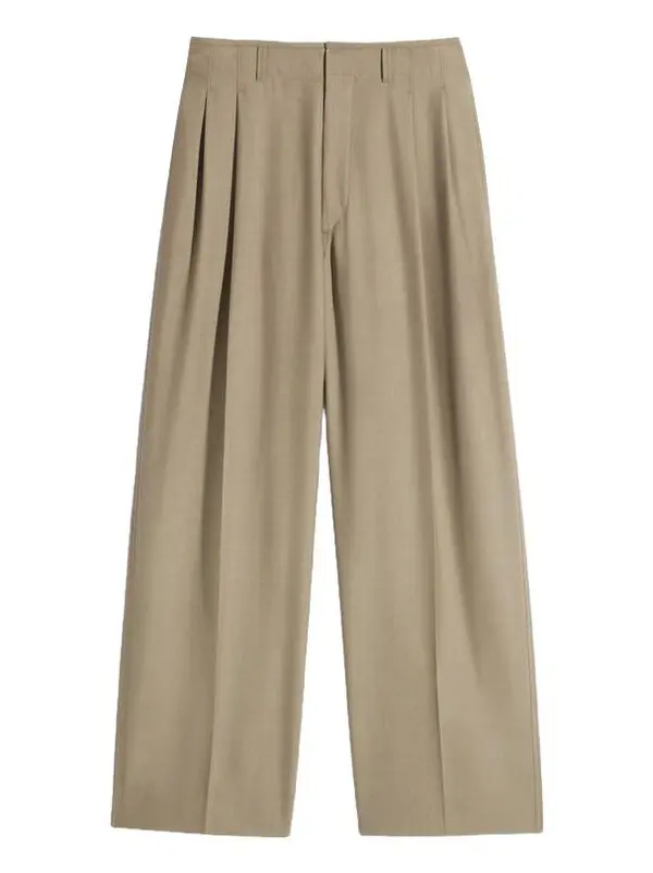 LEMAIRE Tailored Pleated Trousers - Cream