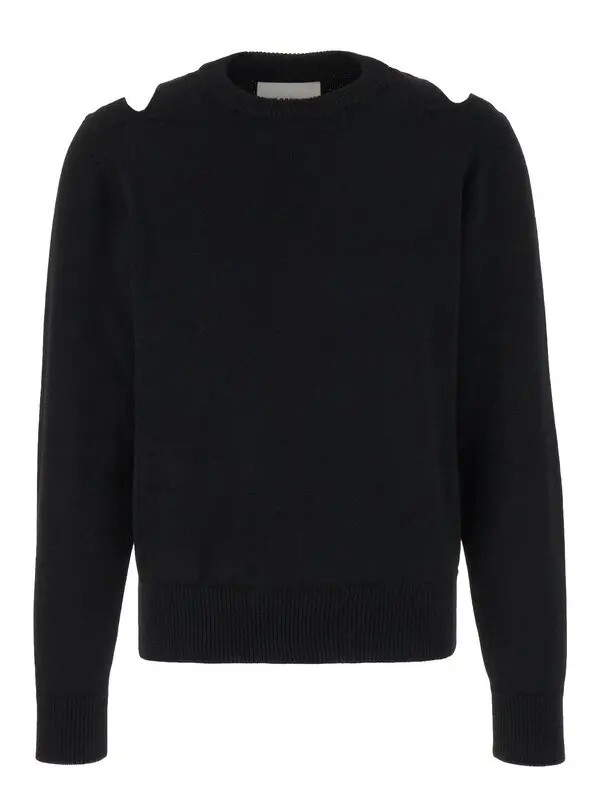 JIL SANDER Crew Neck Cut Out Knitwear - Multicolor