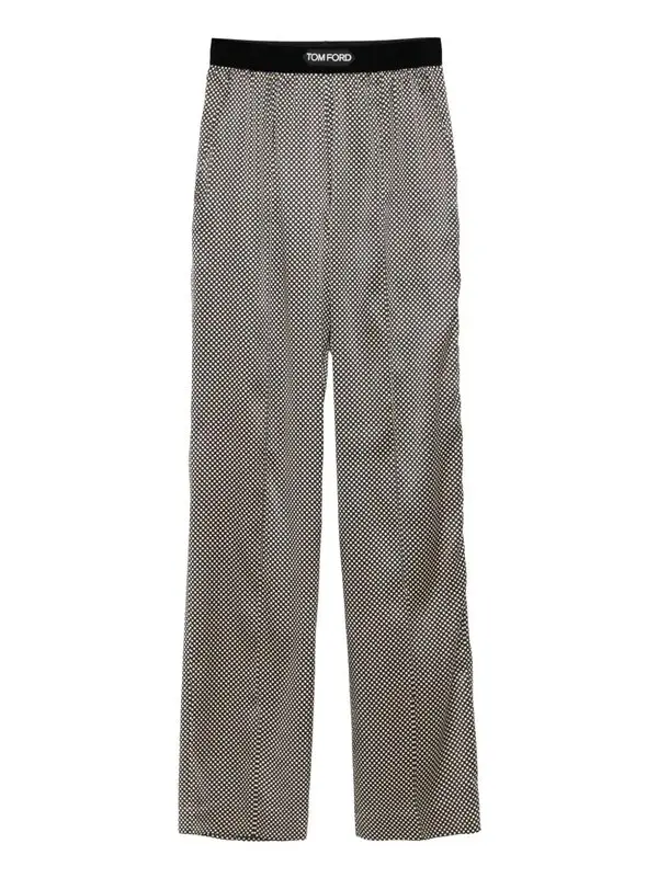 TOM FORD Polka Dot Signature Silk Pajama Pants - Multicolor