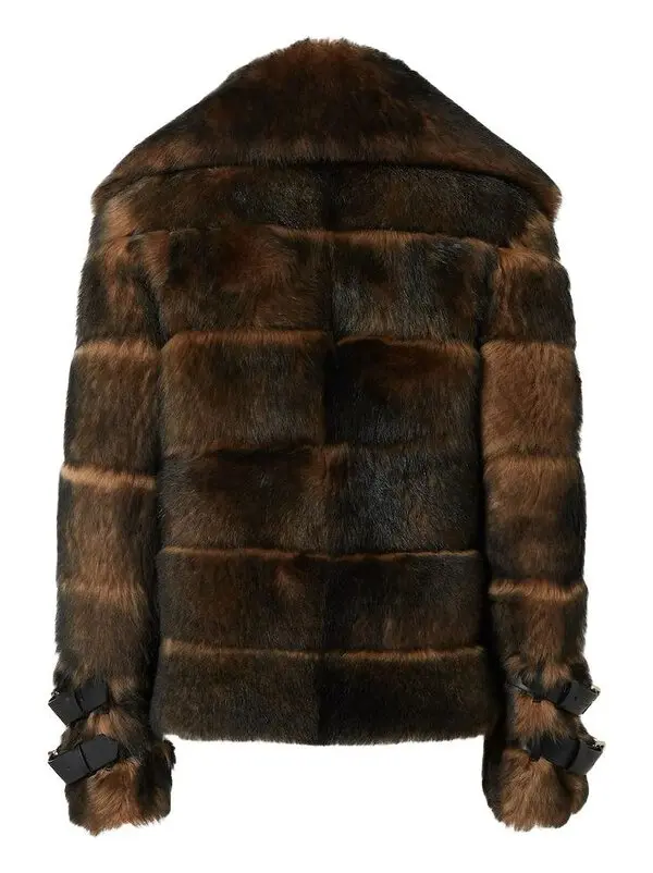 Fendi Faux Fur & Shearling Jacket - Brown