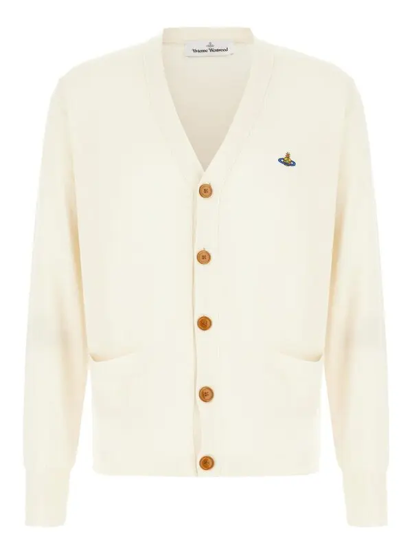 VIVIENNE WESTWOOD Ribbed V-neck Cardigan - Multicolor