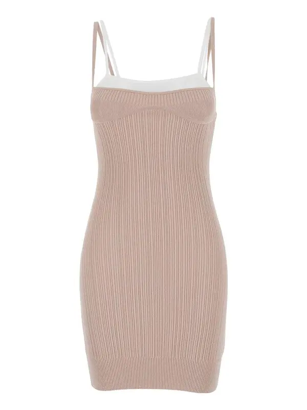 DIESEL® M-zandra Ribbed Knit Mini Dress With Thin Straps - Multicolor