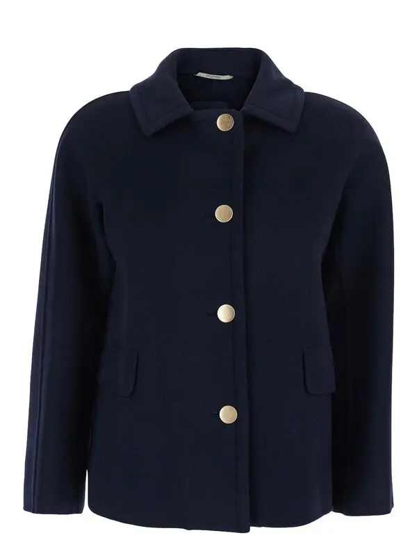 Max Mara Wool Jacket With Button Closure - Multicolor