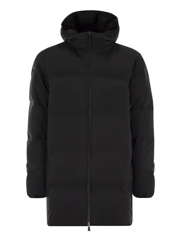 Herno Long Hooded Down Jacket - Black