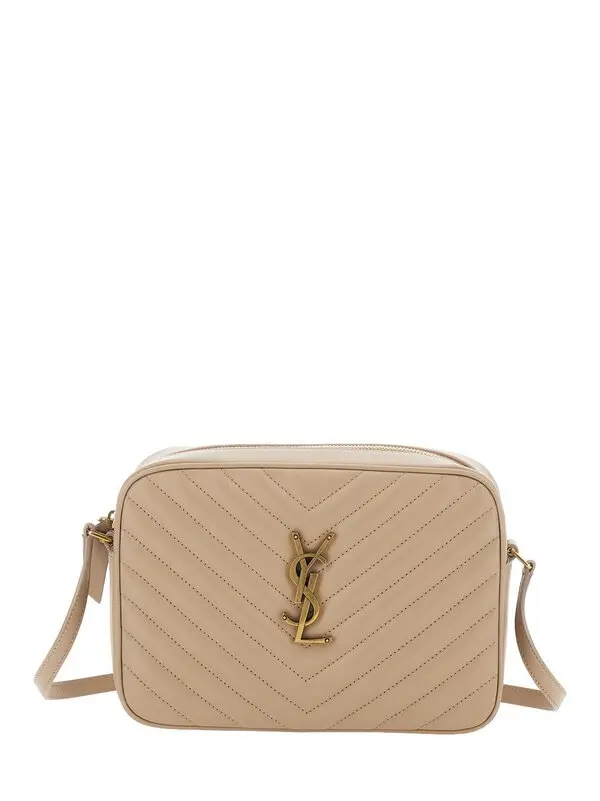 Saint Laurent Lou Shoulder Bag With Cassandre In Quilted Leather - Multicolor