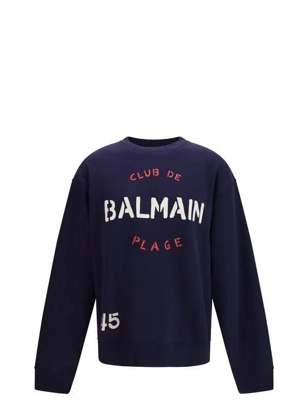 Balmain Club Print Sweatshirt - Blue