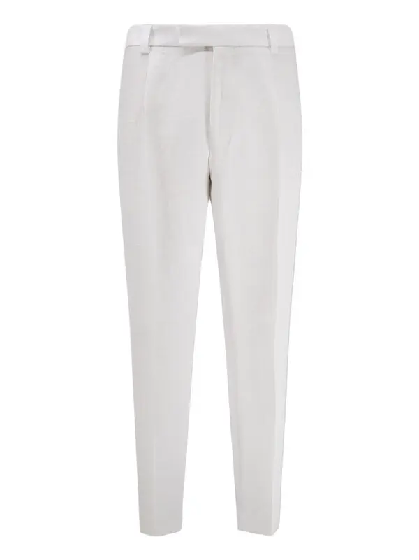 BOSS Port Linen Trousers - White