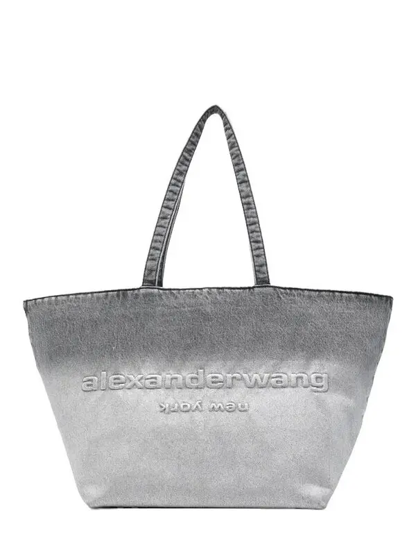 Alexander Wang Grey Embossed Logo Tote Bag - Gray