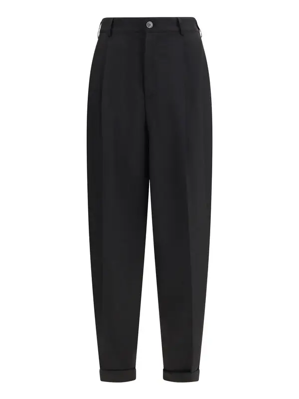 Marni Pleated Elasticated Waistband Trousers - Black