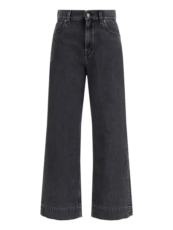 Chloé High-waisted Cropped Denim Jeans - Black