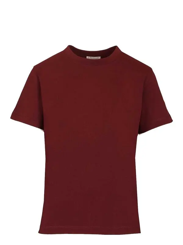 Moncler Cotton T-shirt With Sleeve Logo Detail - Brown