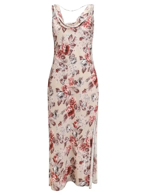 Acne Studios Draped Floral-print Maxi Dress - Multicolor