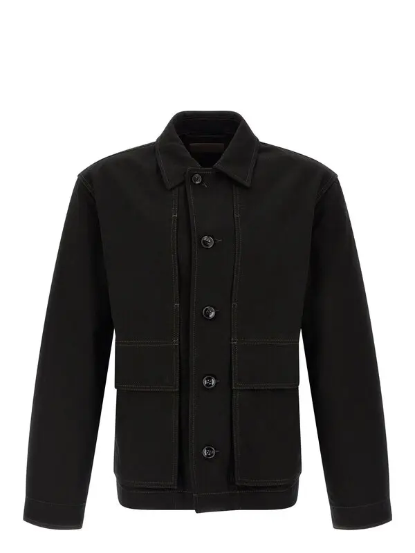LEMAIRE Boxy Denim Workwear Jacket - Black