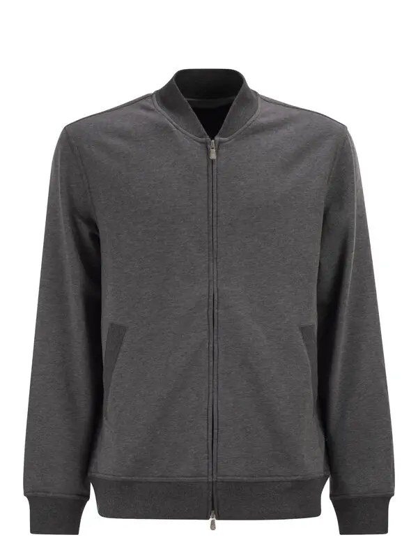 Brunello Cucinelli Techno Cotton Fleece Zip-up Topwear - Multicolor