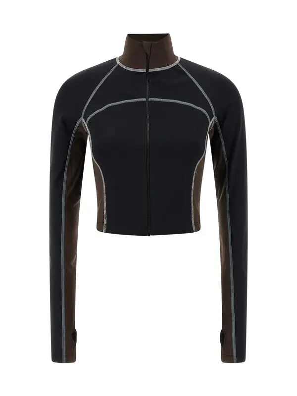 Fendi Color Block Technical Fabric Top - Black