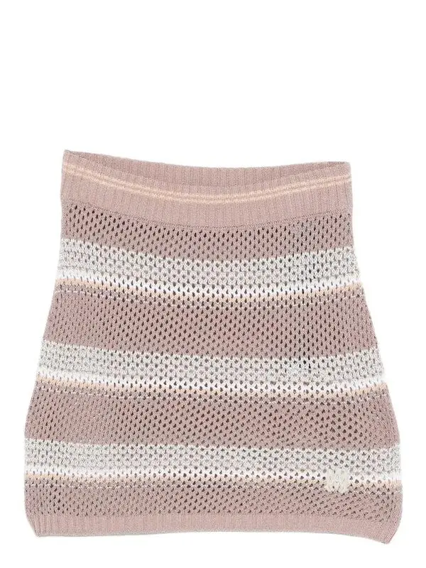 Amiri Striped Knitted Design Skirt - Cream