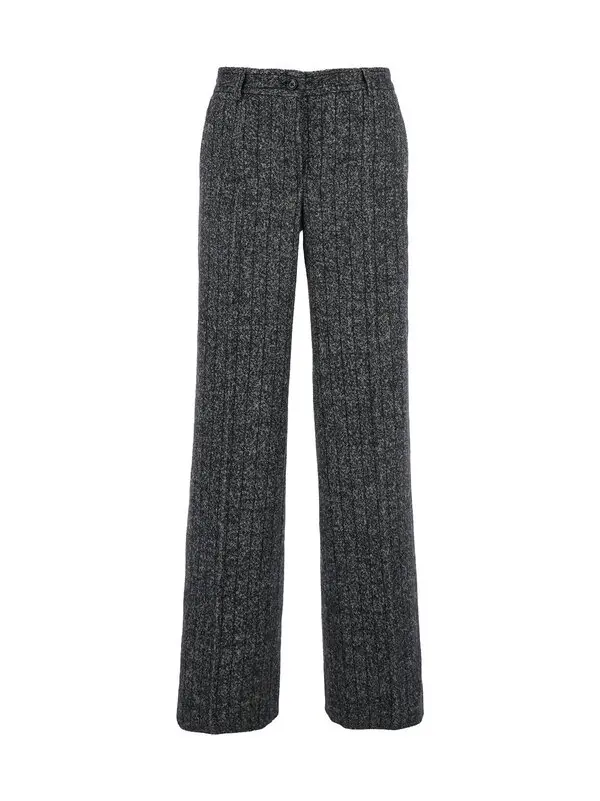 Dolce & Gabbana Wool Blend Stretch Pinstripe Pants - Multicolor
