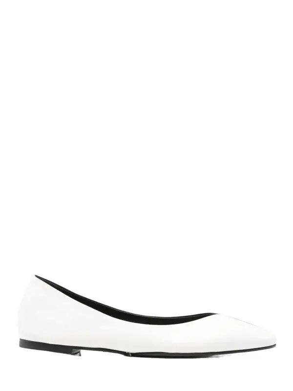 Jacquemus Les Ballerines Ovalo Two-toned Leather Flats - Black