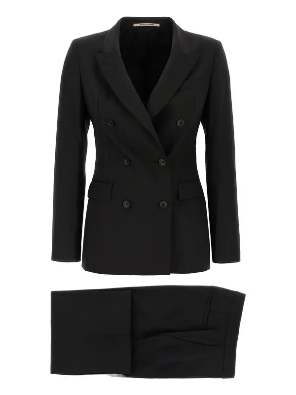 Tagliatore Parigi Double-breasted Blazer And Pants Set - Black
