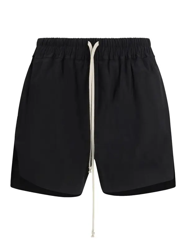 Rick Owens Cotton Drawstring Shorts - Black
