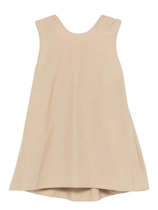 Carven Sleeveless Round Neck Trapeze Top - Cream