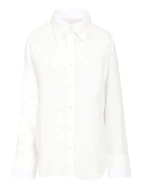 Acne Studios Layered Shirt With Double Collar - White