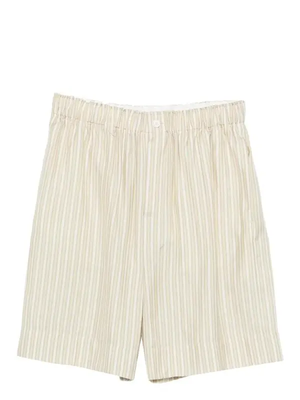 Carven Silk Blend Knee-length Shorts - Cream