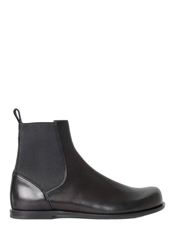 Fendi Ff Squared Chelsea Boots In Nappa Leather - Black