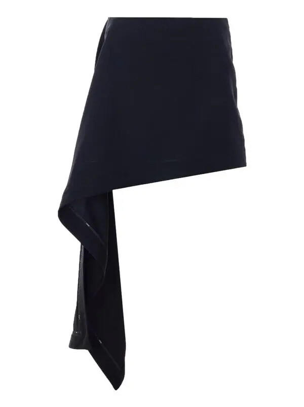 Loewe Asymmetrical Mini Skirt - Black