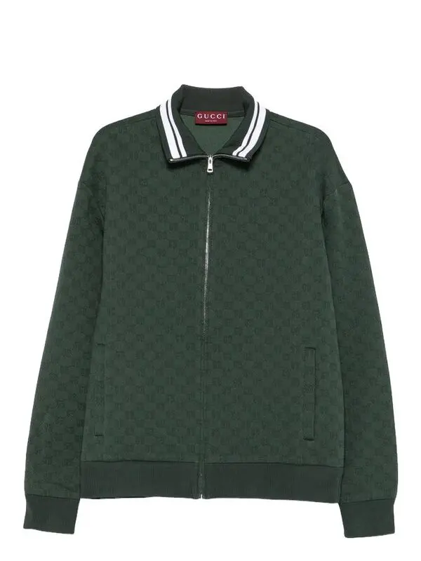 Gucci Patterned Zip-up Track Jacket - Green