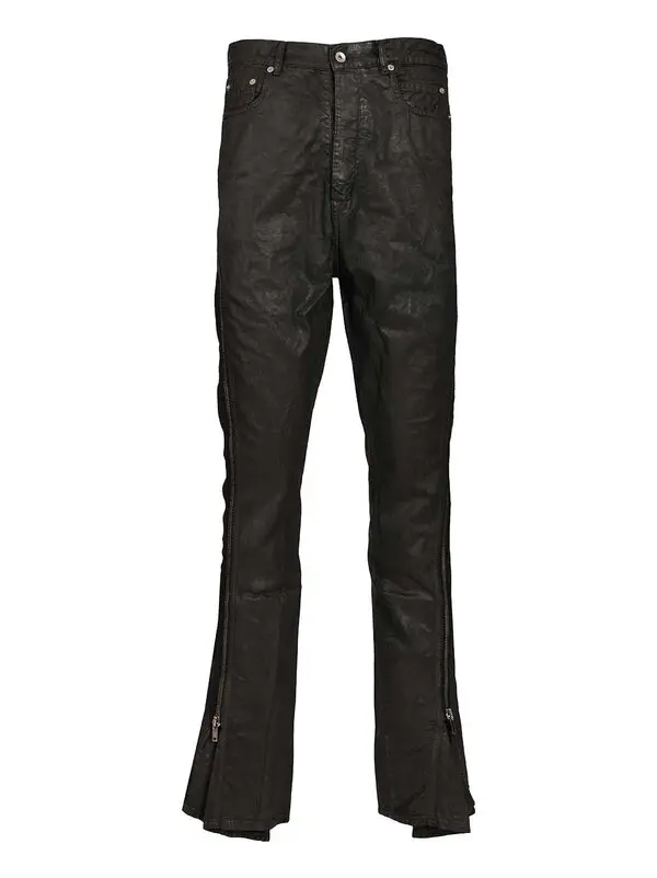 Rick Owens Bolan Banana Waxed Denim Jeans - Black