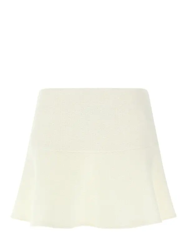 Gucci Bouclé Wool Mini Skirt - White