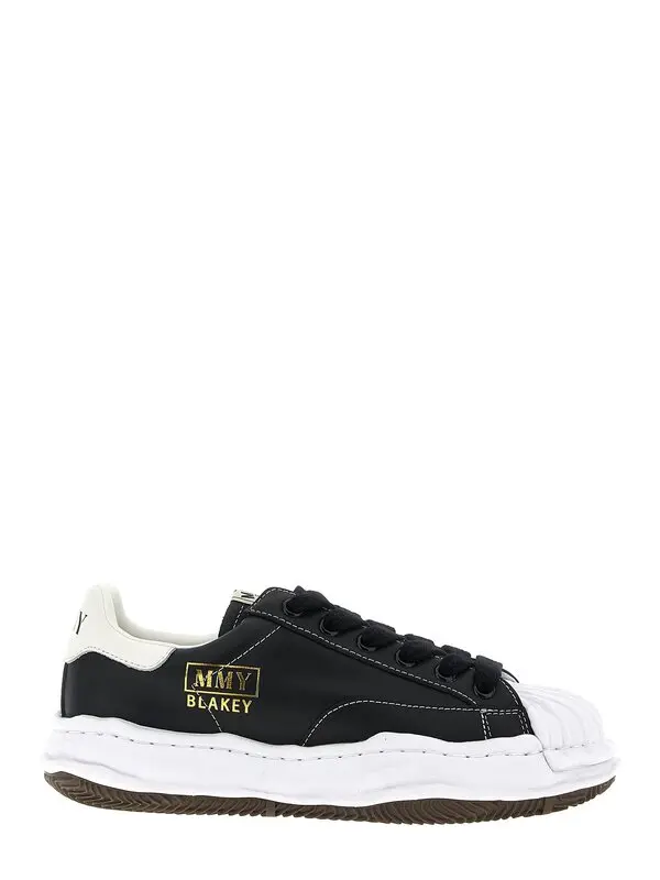 Mihara Yasuhiro Blakey Leather Lace-up Sneakers With Side Logo Print And Rubber Sole - Multicolor