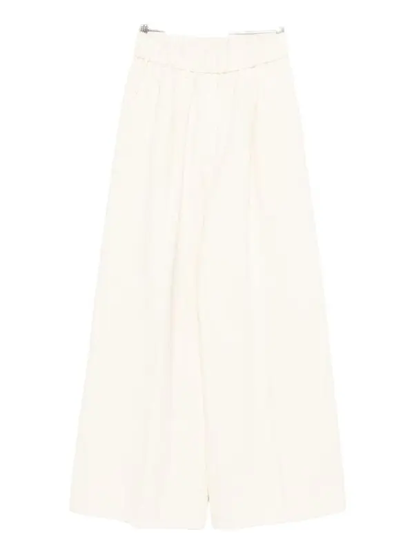 FORTE_FORTE Wide Leg Elasticated Waist Trousers - Multicolor