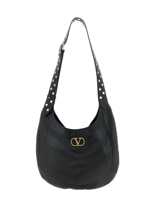 Valentino Garavani Medium Hoboho Shoulder Bag - Black