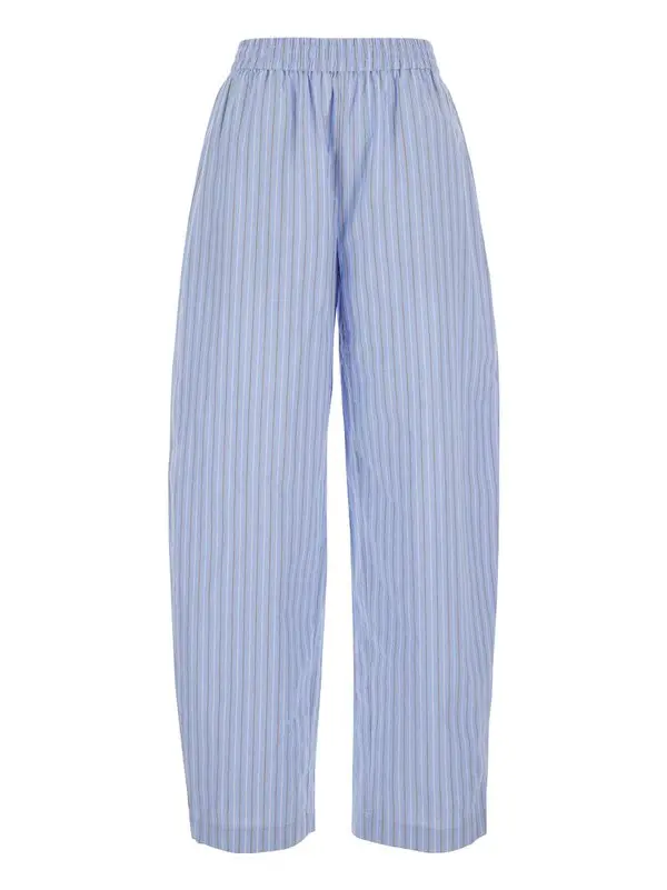 ROTATE BY BIRGER CHRISTENSEN Cotton Poplin Striped Pants - Multicolor