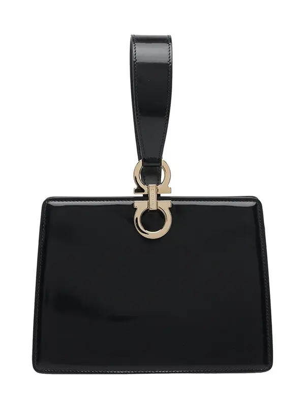FERRAGAMO Gancini Clutch - Black