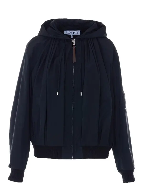 Loewe Cotton Blend Hooded Jacket - Blue