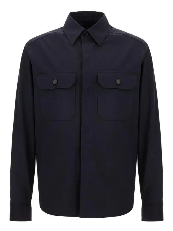 Zegna Long Sleeve Shirt Jacket - Multicolor