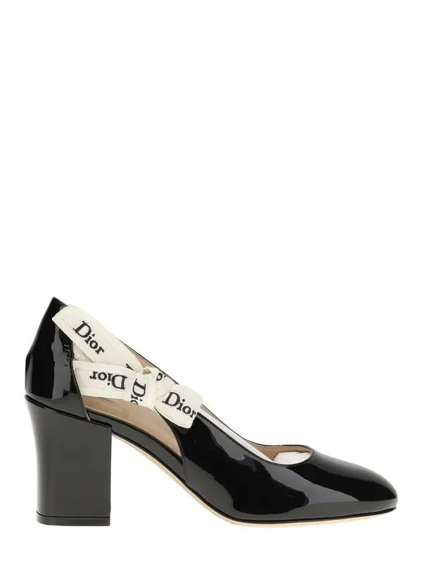 Dior Patent Leather Slingback Pumps - Black